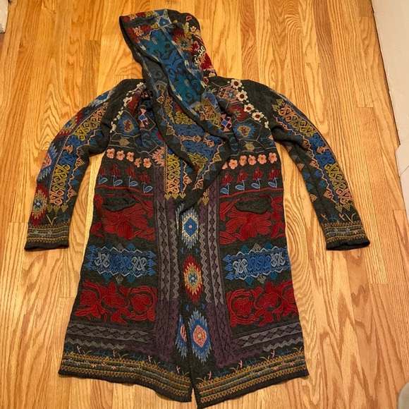 Johnny Was | Sweaters | Johnny Was Hooded Duster Embroidered | Poshmark